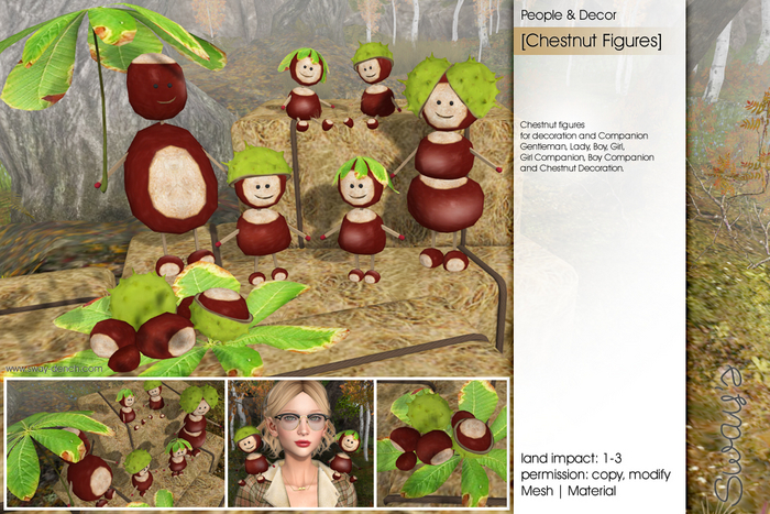 Second Life Marketplace - Sway's [Chestnut Figures] People & Decor